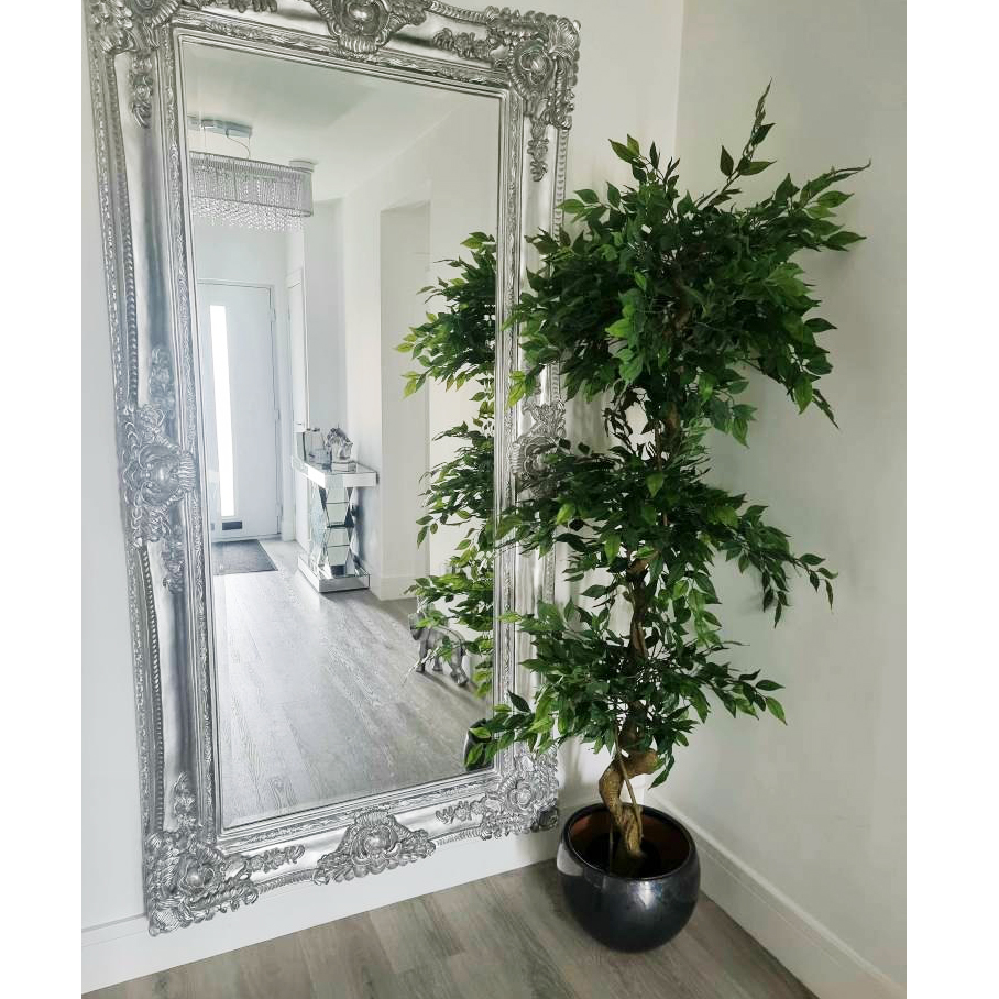 180cm Artificial Twisted Trunk Fruticosa Ficus Tree Triple Ball Topiary ...