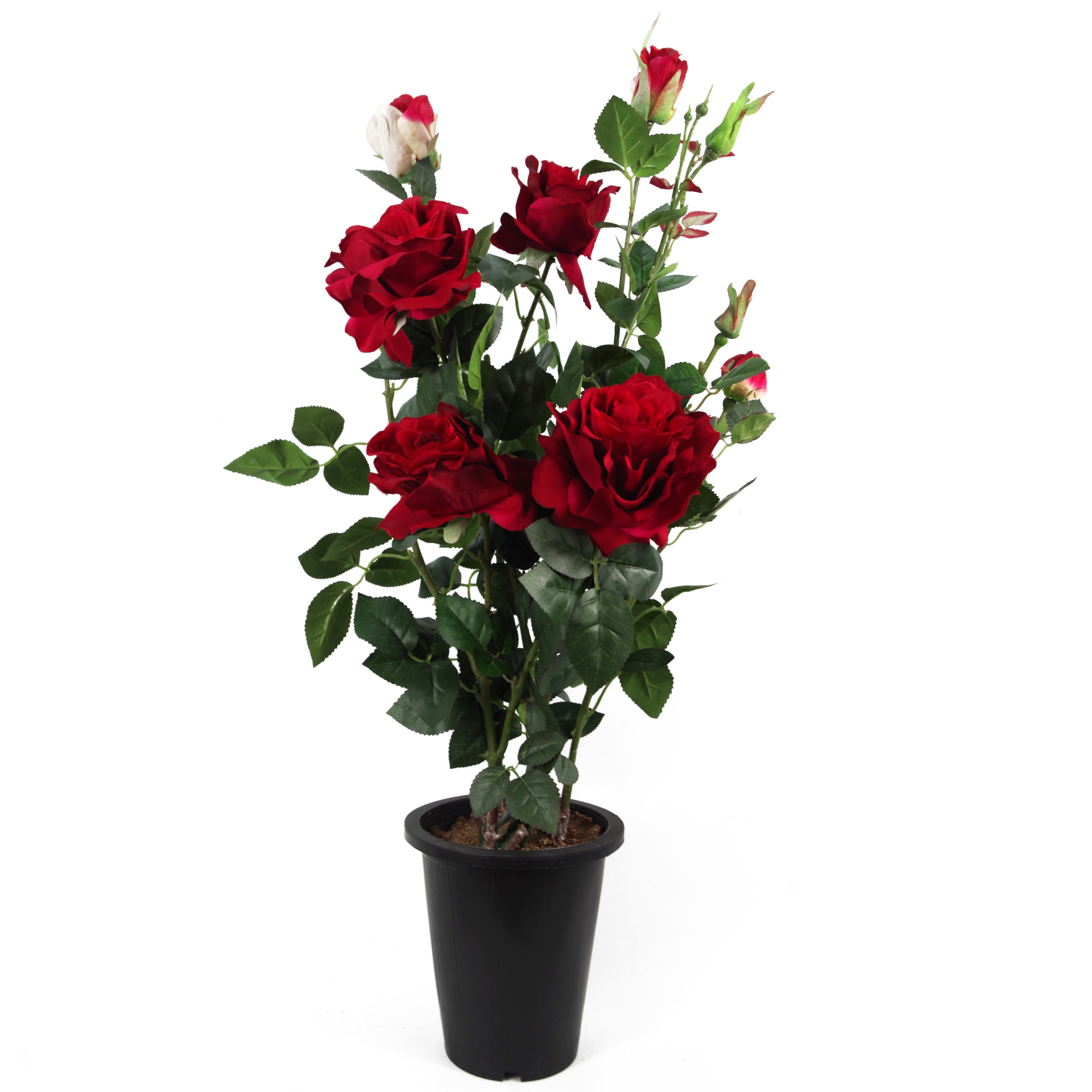 80cm Artificial Red Rose Plant – 180 Leaves – Leaf Artificial Plants ...