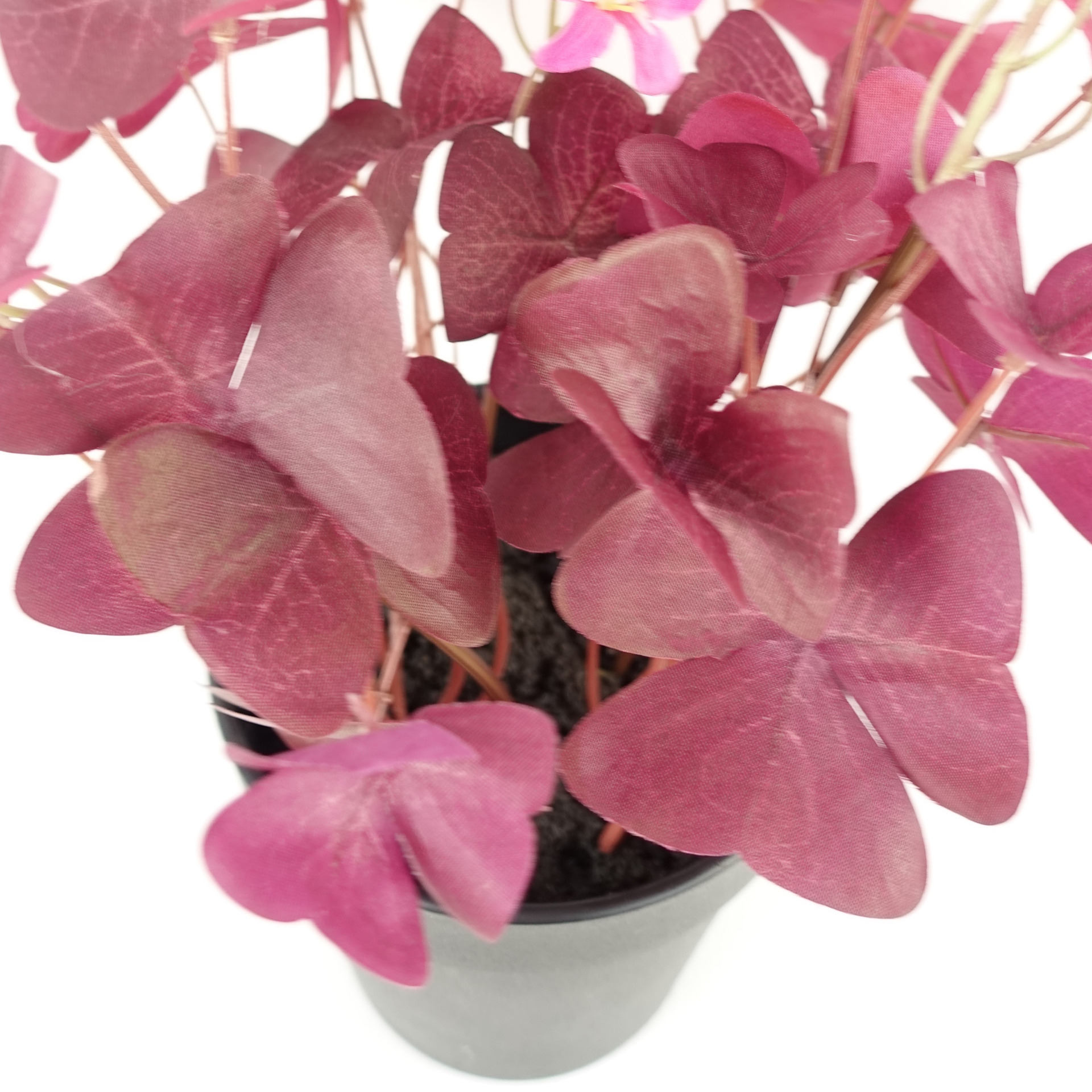30cm Artificial Plant Realistic Purple Shamrock Pink Flowers Potted ...