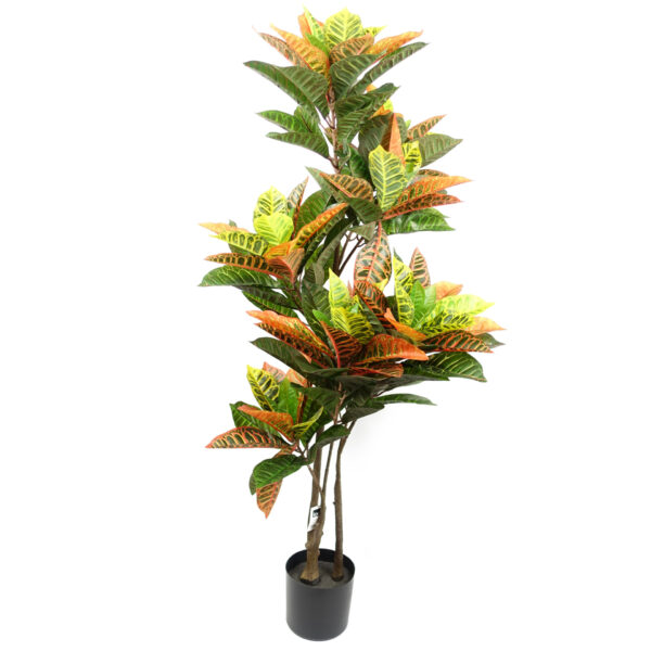 140cm Artificial Codiaeum Tree with 179 Leaves – Leaf Artificial Plants ...