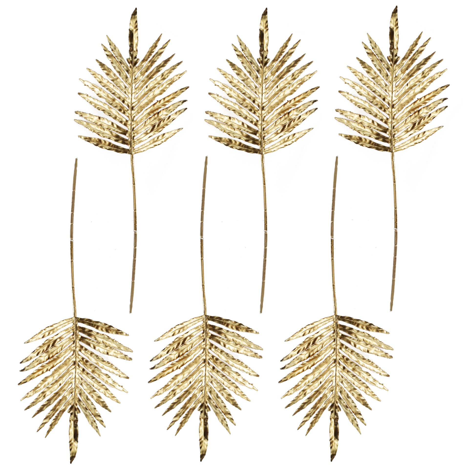 Pack of 6 x 95cm Gold Palm Leaf – Leaf Artificial Plants & Trees