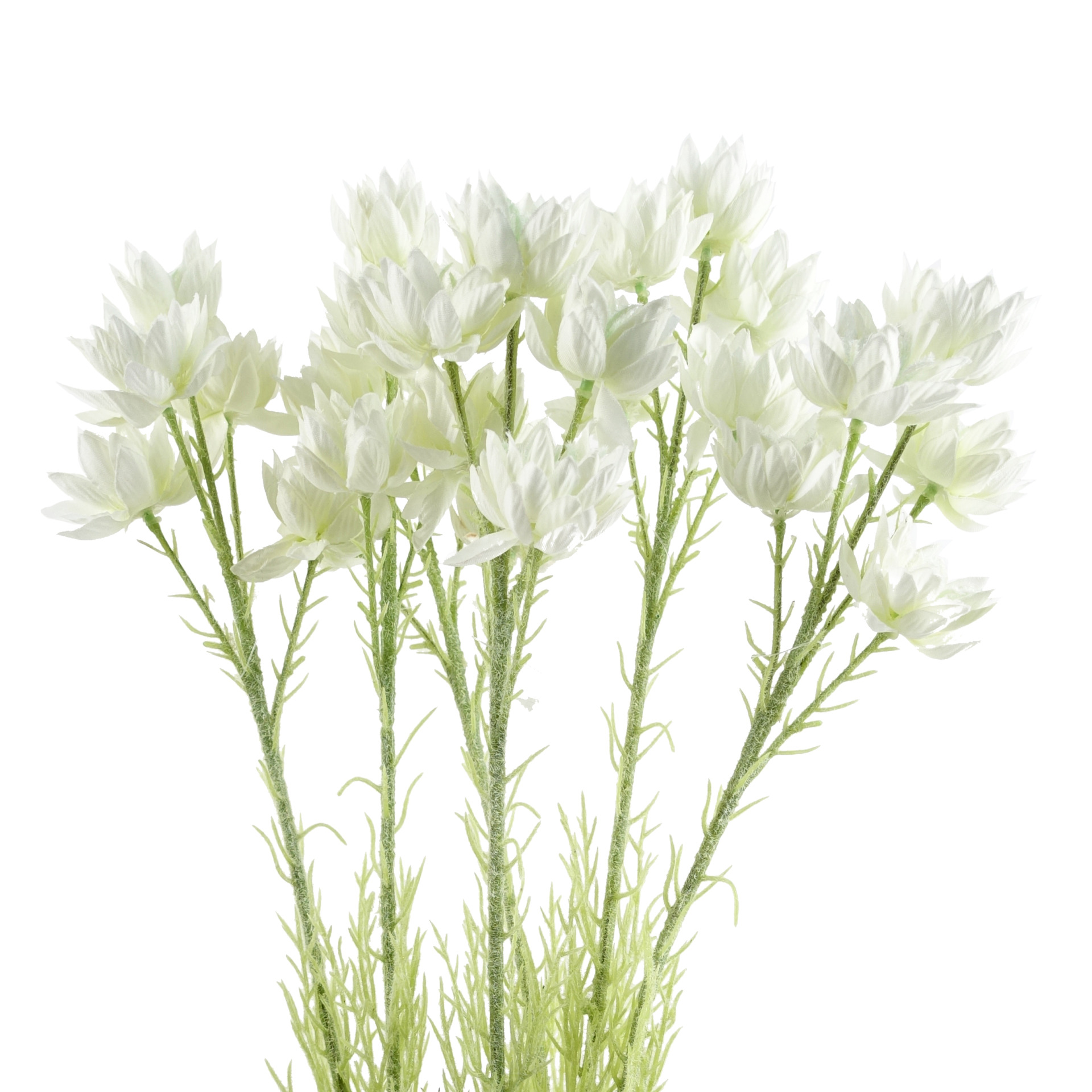 Pack of 6 x 60cm White Starflower Stem – 30 Flowers – Leaf Artificial ...