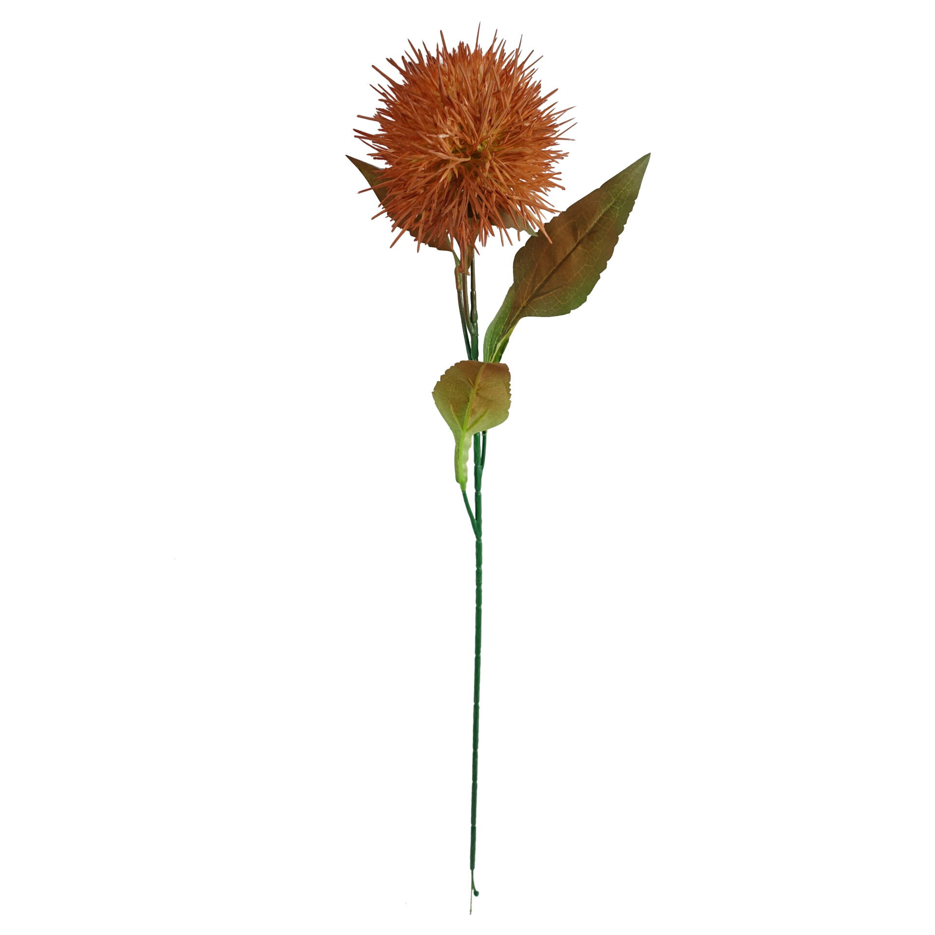 70cm Globe Thistle Yellow Ball Artificial Flower Stem – Leaf Artificial Plants & Trees