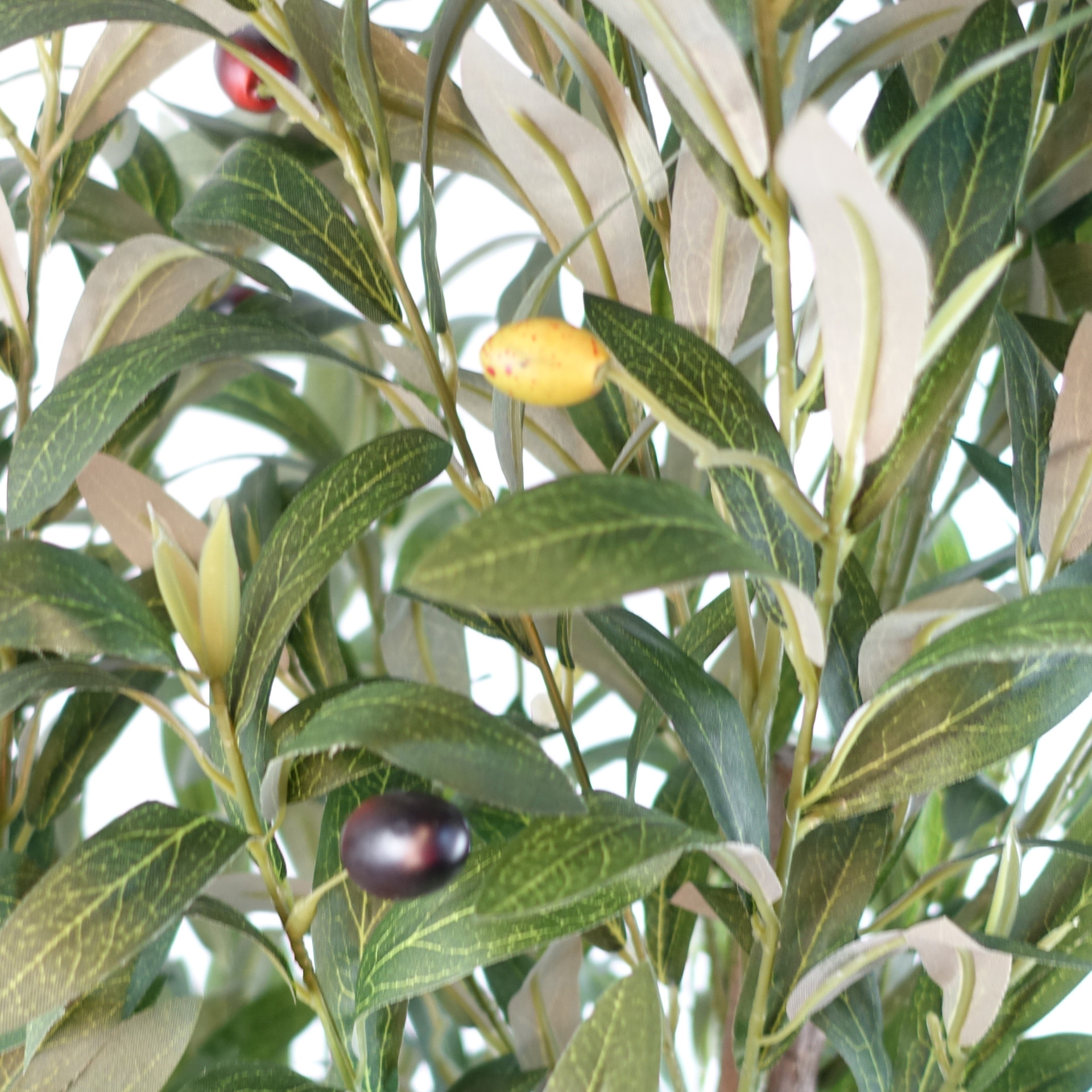 150cm Artificial Natural Look Olive Tree with Wooden Trunk – Leaf ...