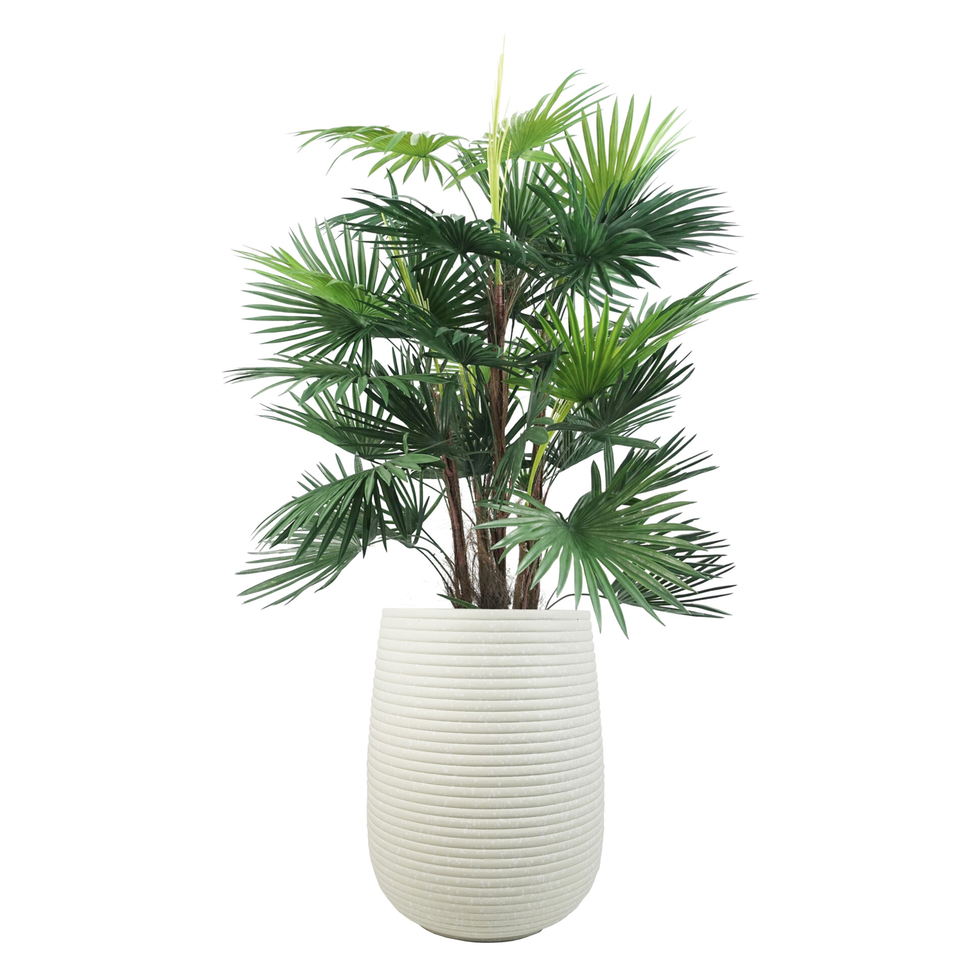 41cm x 30cm Mikos Large Ridged Composite Planter – Stone Colour – Leaf ...